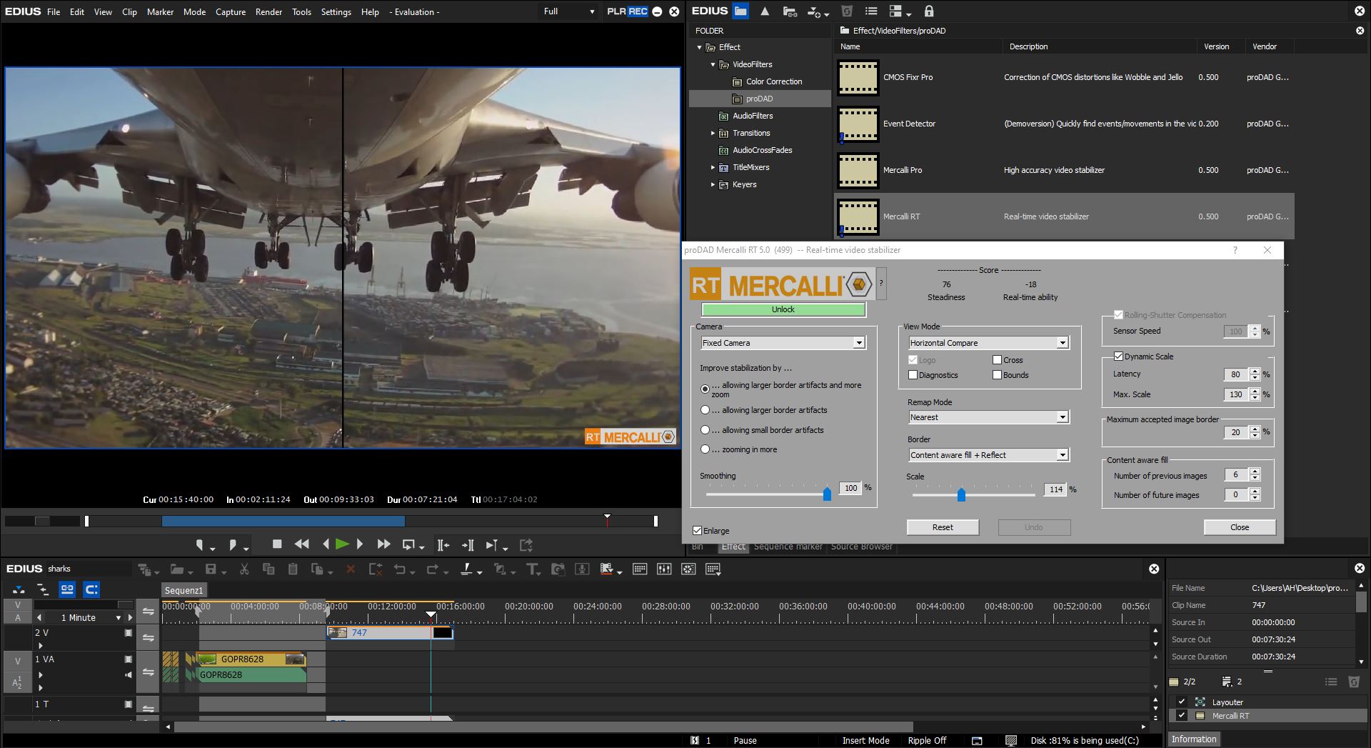 Mercalli V5 Suite for EDIUS - Real-time video stabilization and image ...